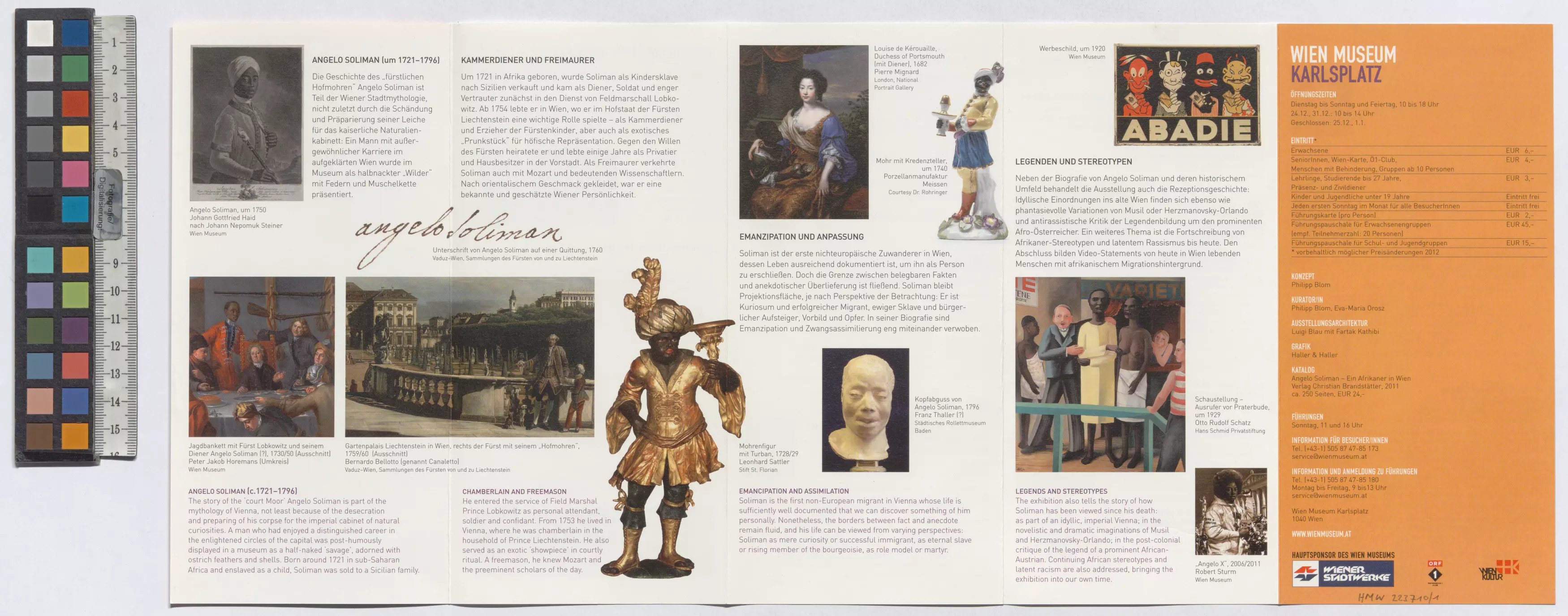 376. Sonderausstellung des Wien Museums: "Angelo Soliman. Ein Afrikaner ...