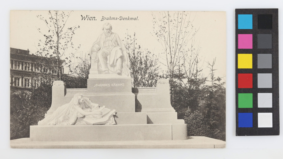 4., Karlsplatz - Brahmsdenkmal im Resselpark, Ansichtskarte – Wien ...