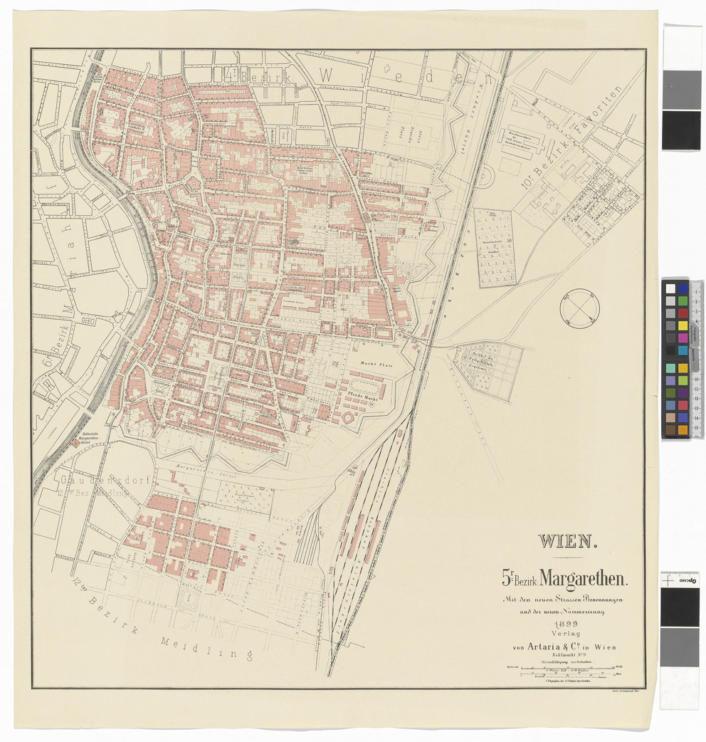 "Wien. 5r=Bezirk: Margarethen. Mit den neuen Strassen Benennungen und ...