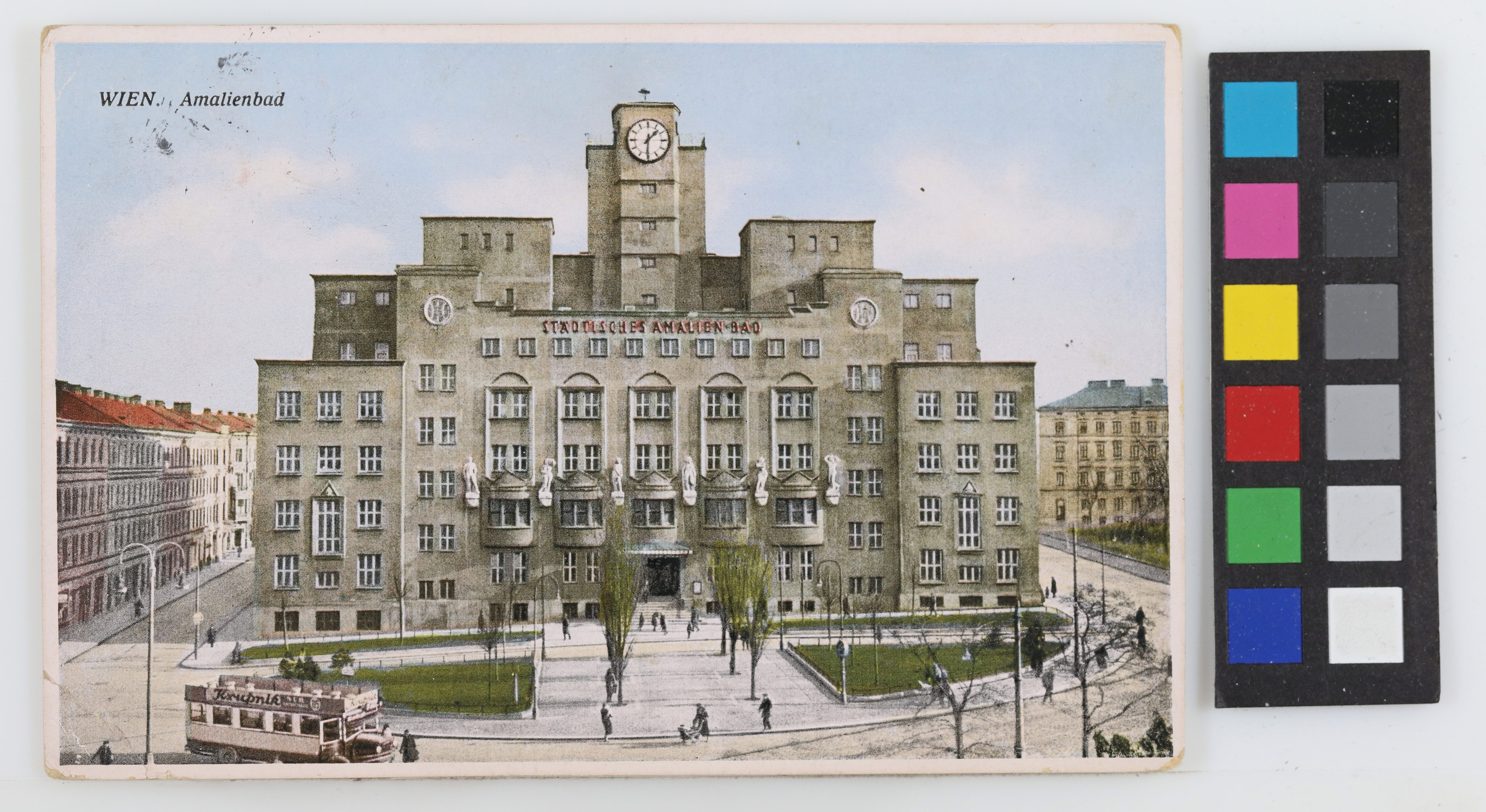 10., Reumannplatz 23 - Amalienbad, Ansichtskarte – Wien Museum Online ...