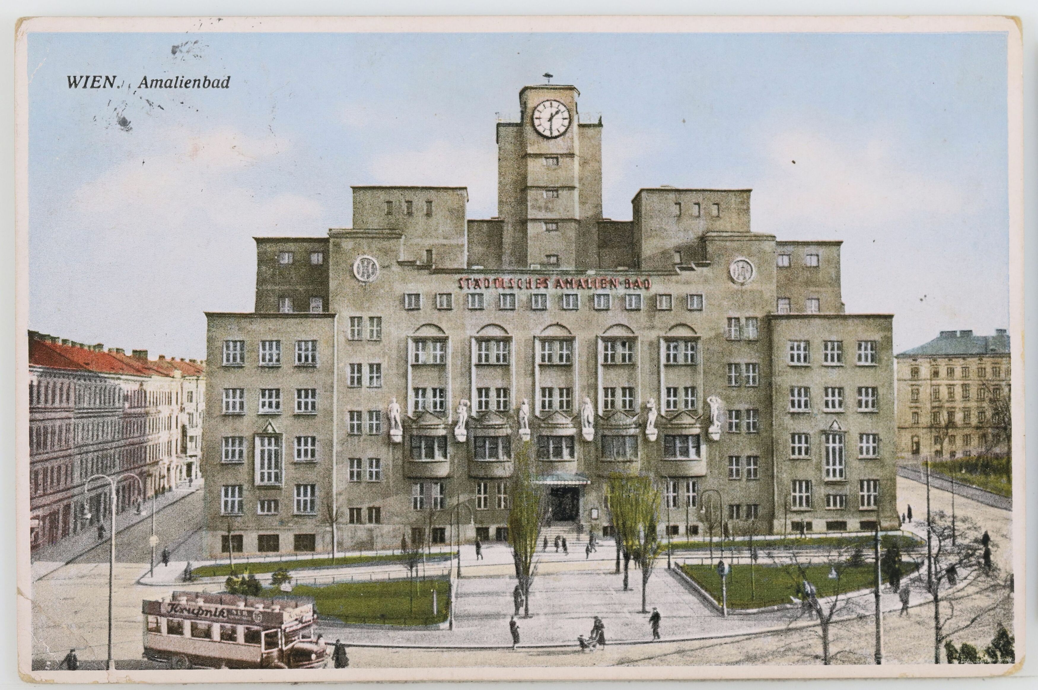 10., Reumannplatz 23 - Amalienbad, Ansichtskarte – Wien Museum Online ...