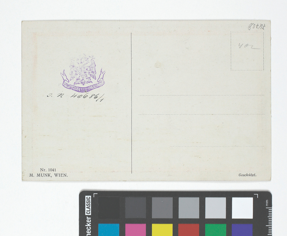 Kriegspostkarte mit dreistrophigem Gedicht auf Erzherzog Josef ...