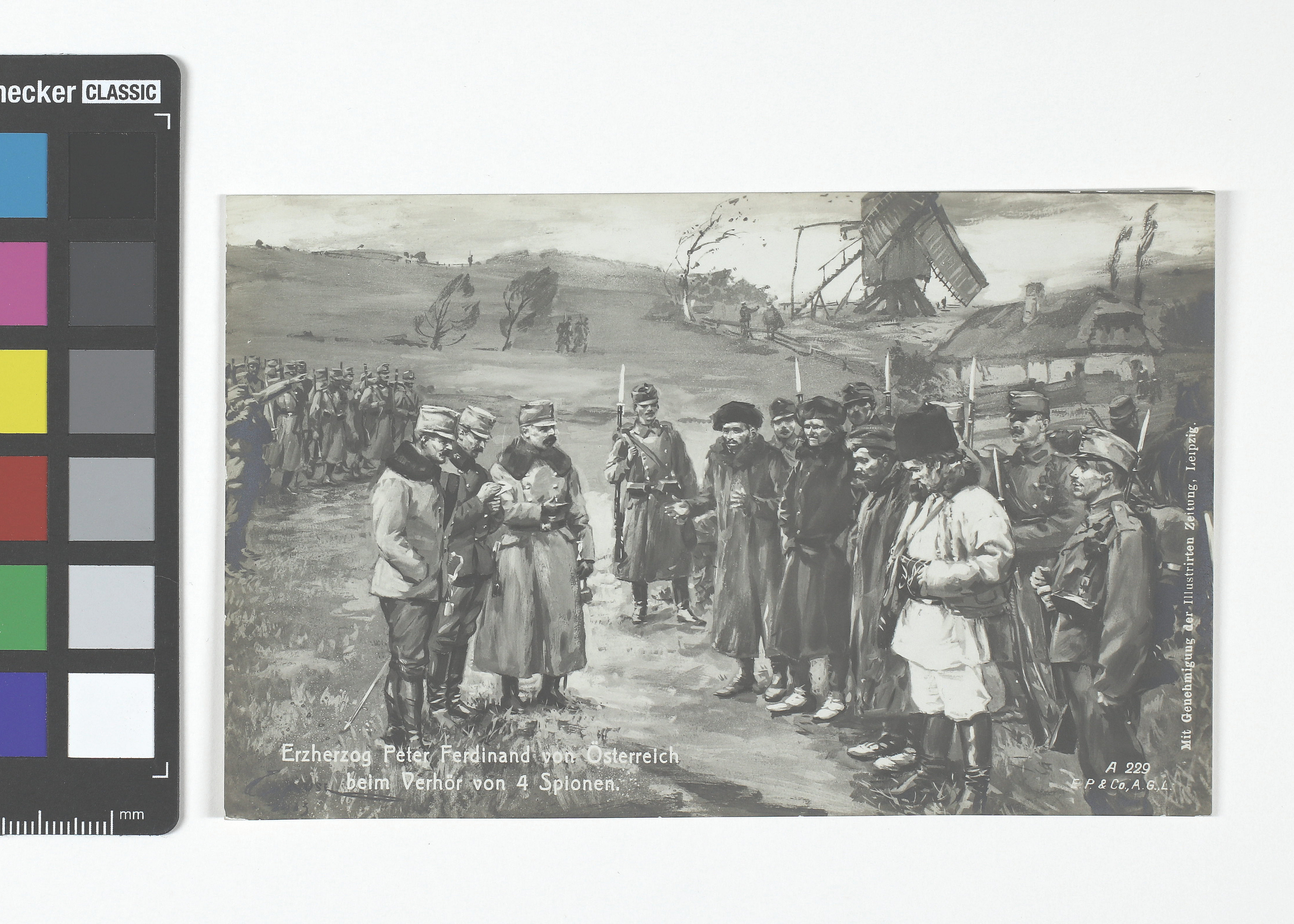 "Erzherzog Peter Ferdinand von Österreich beim Verhör von 4 Spionen ...