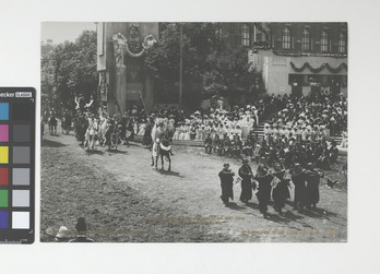 Der Kaiser-Huldigungs-Festzug, Wien 1908. Historischer Teil: 1. Gruppe ...