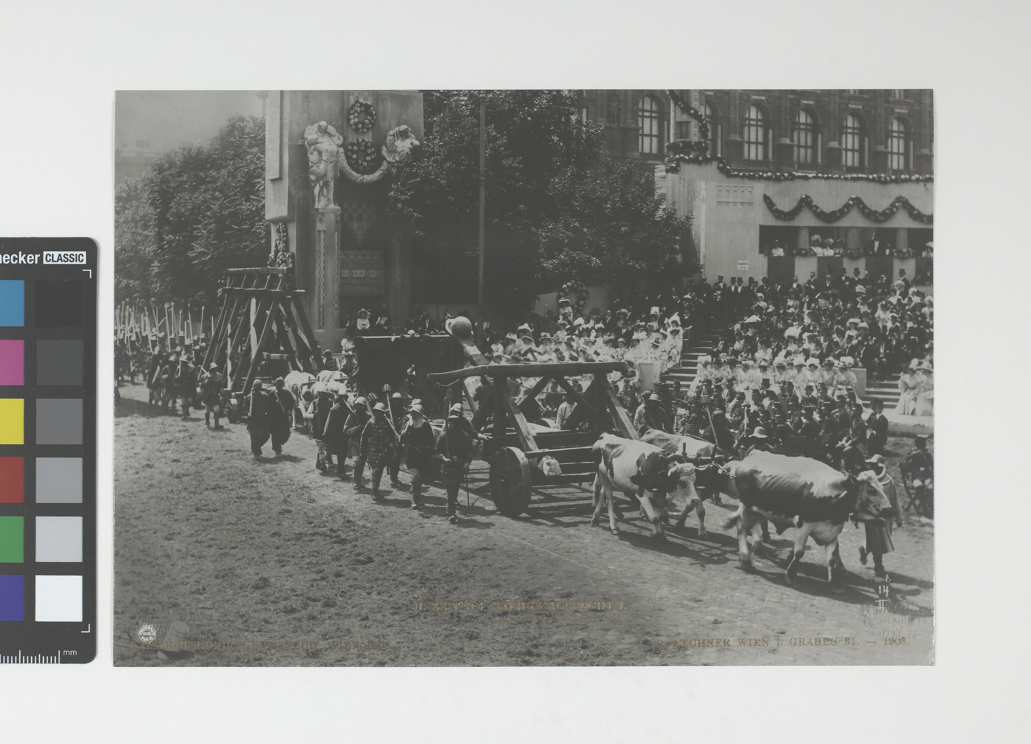 Der Kaiser-Huldigungs-Festzug, Wien 1908. Historischer Teil: 2. Gruppe ...