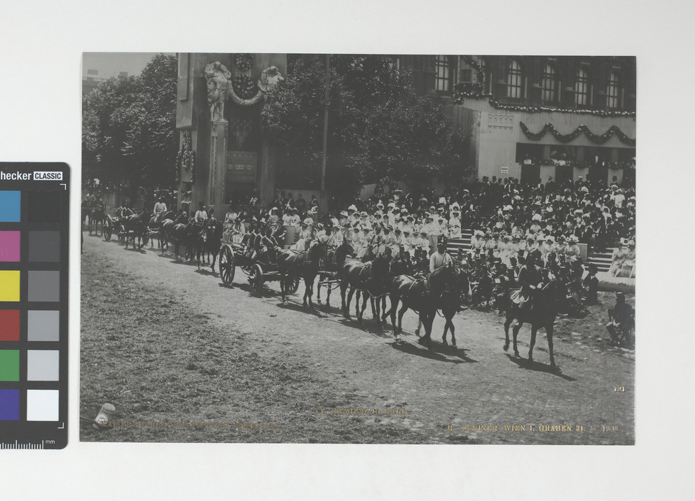 Der Kaiser-Huldigungs-Festzug, Wien 1908. Historischer Teil: 15. Gruppe ...