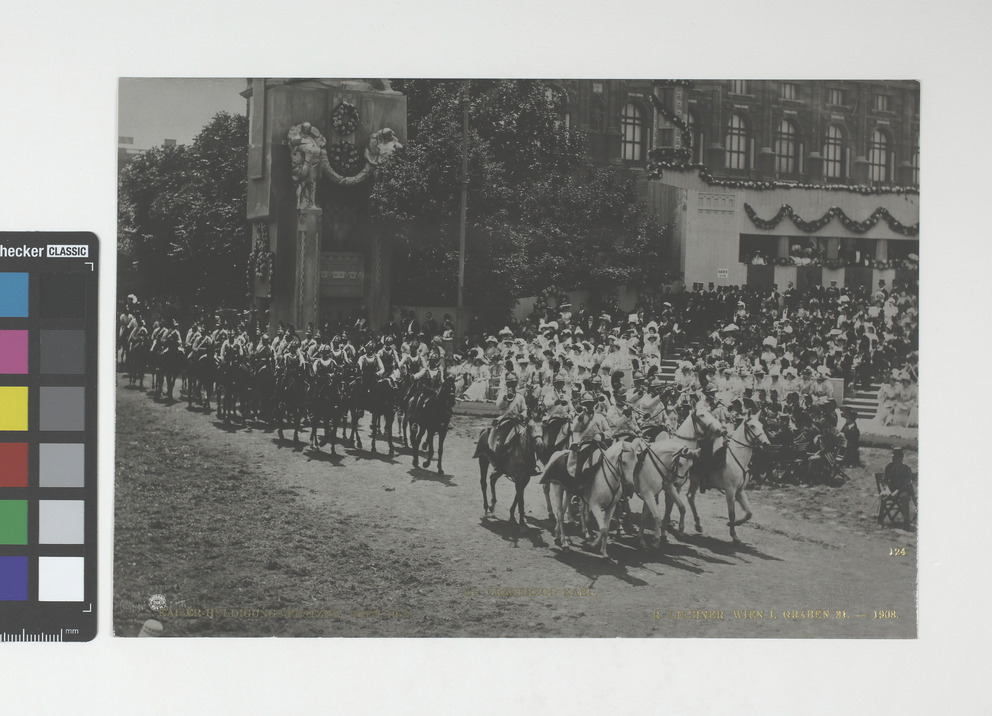 Der Kaiser-Huldigungs-Festzug, Wien 1908. Historischer Teil: 15. Gruppe ...