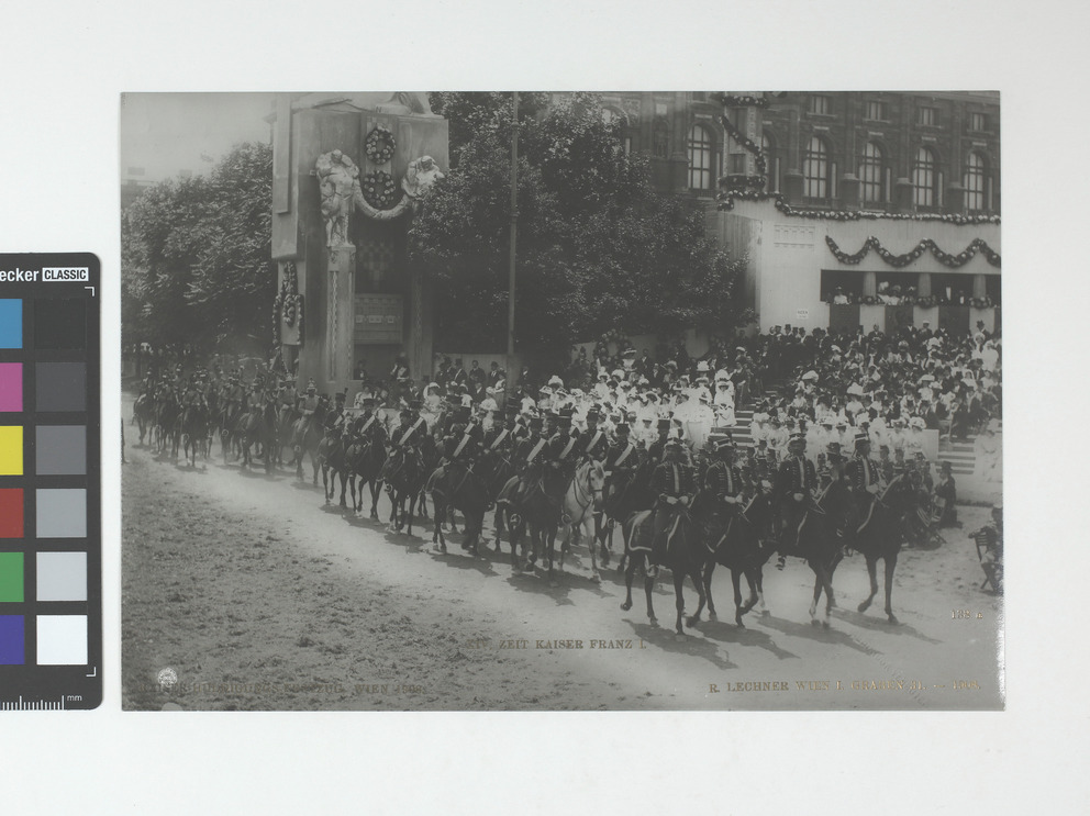 Der Kaiser-Huldigungs-Festzug, Wien 1908. Historischer Teil: 14. Gruppe ...