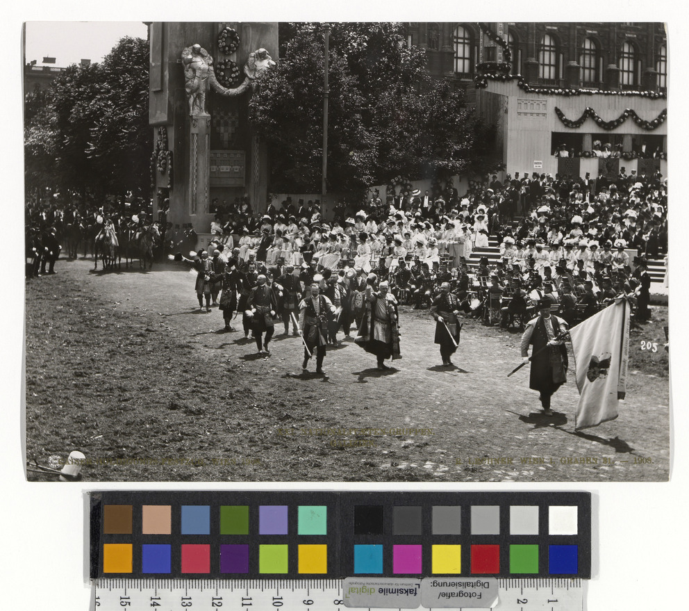 Der Kaiser-Huldigungs-Festzug, Wien 1908. 21. Nationalitaeten-Gruppen ...