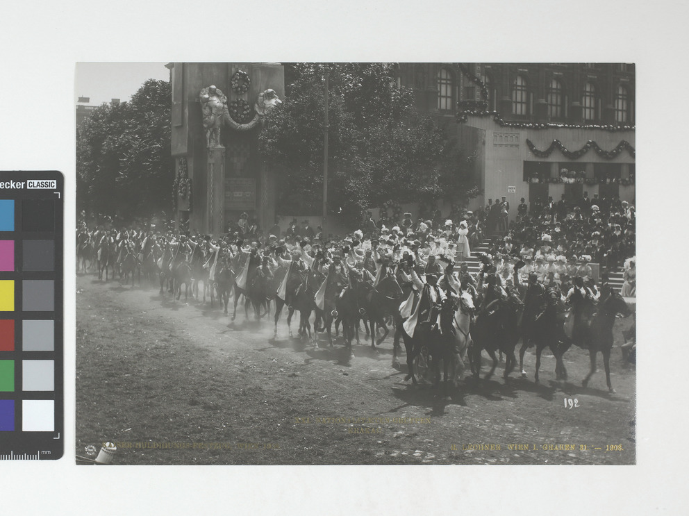 Der Kaiser-Huldigungs-Festzug, Wien 1908. 21. Nationalitaeten-Gruppen ...