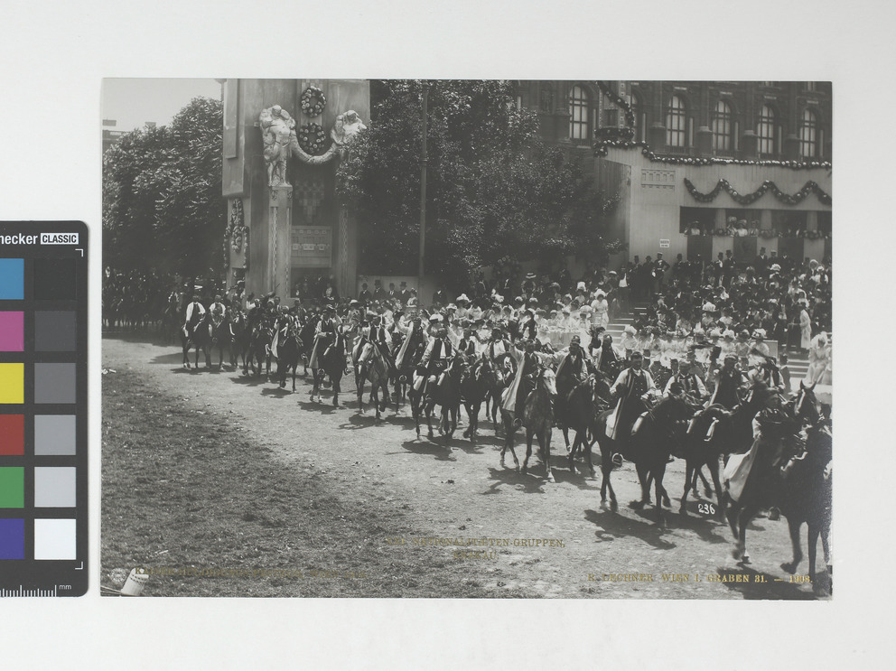 Der Kaiser-Huldigungs-Festzug, Wien 1908. 21. Nationalitaeten-Gruppen ...