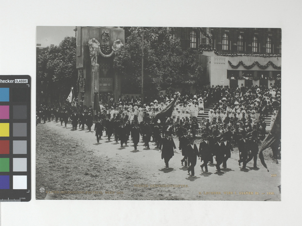 Der Kaiser-Huldigungs-Festzug, Wien 1908. Wiener Genossenschaften ...