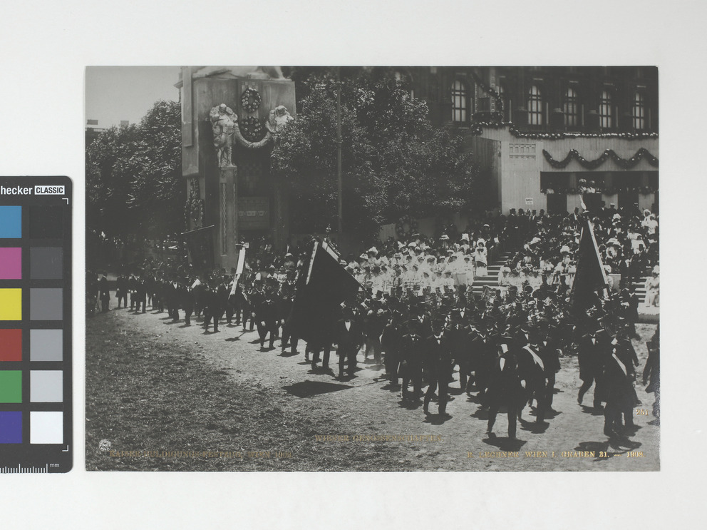 Der Kaiser-Huldigungs-Festzug, Wien 1908. Wiener Genossenschaften ...