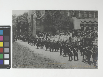 Der Kaiser-Huldigungs-Festzug, Wien 1908. Wiener Genossenschaften ...