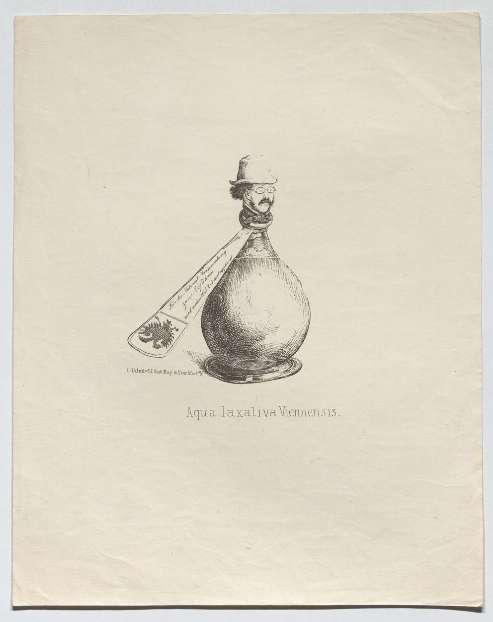 "Aqua laxativa Viennensis." (Karikatur auf Adolf Wiesner, Abgeordneter ...