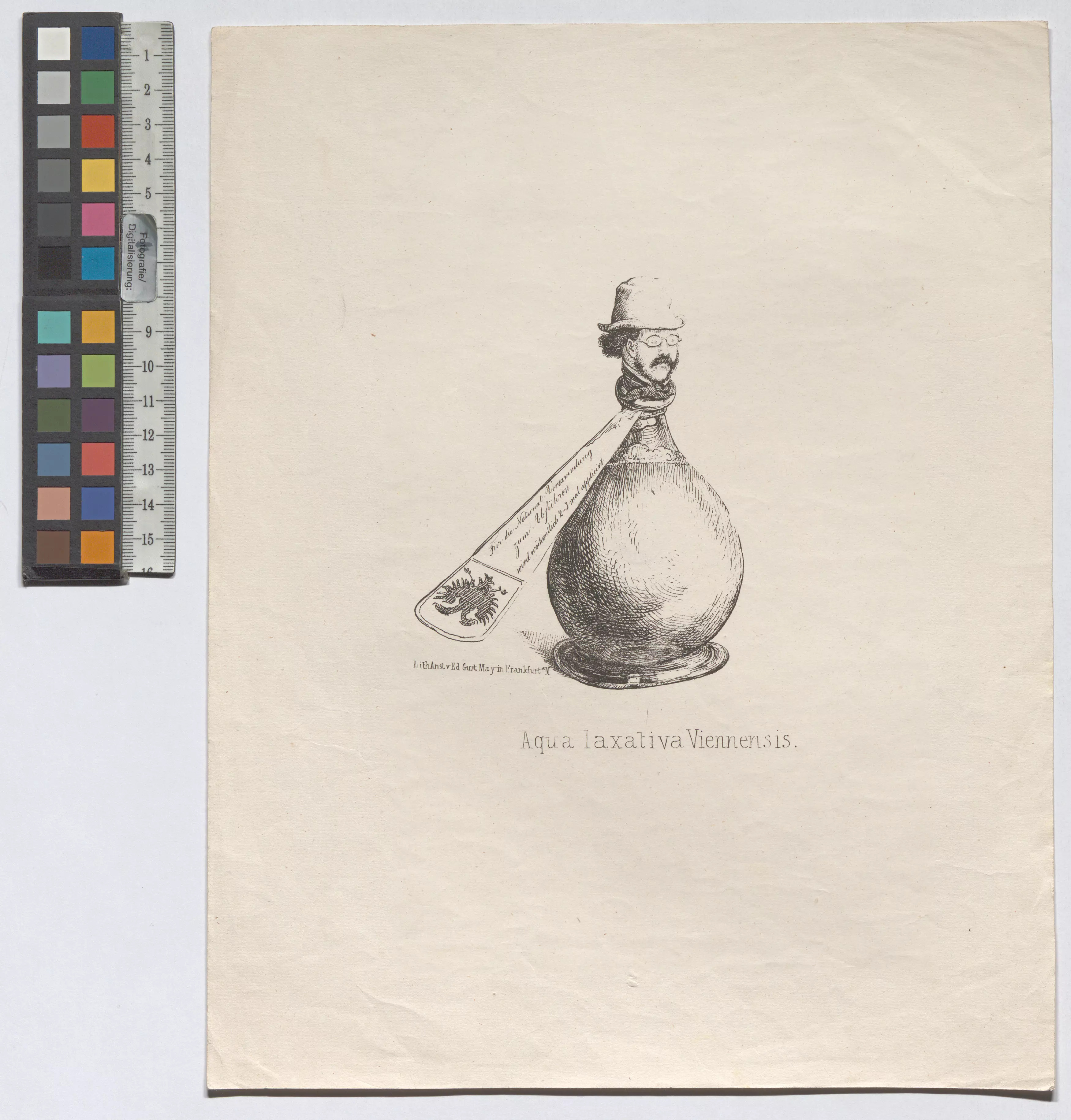 "Aqua laxativa Viennensis." (Karikatur auf Adolf Wiesner, Abgeordneter ...