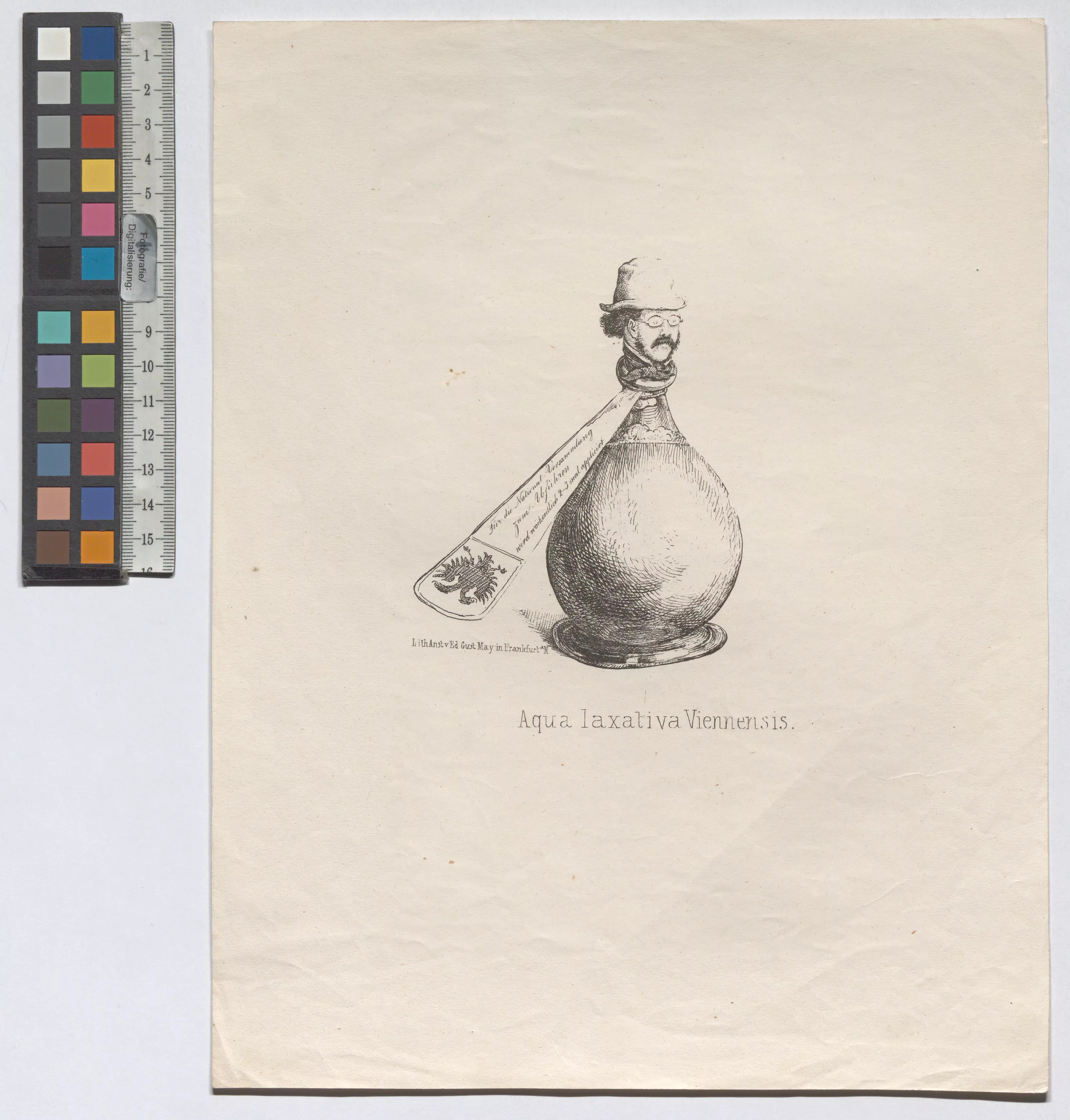 "Aqua laxativa Viennensis." (Karikatur auf Adolf Wiesner, Abgeordneter ...