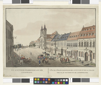 "Die Augustiner Pfarrkirche auf der Landstrasse" / "Vue de L`Église ...