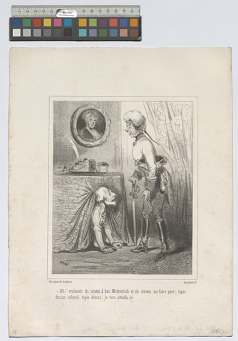"Ah! vraiment ils crient à bas Metternich (...)" (Karikatur, Frankreich ...