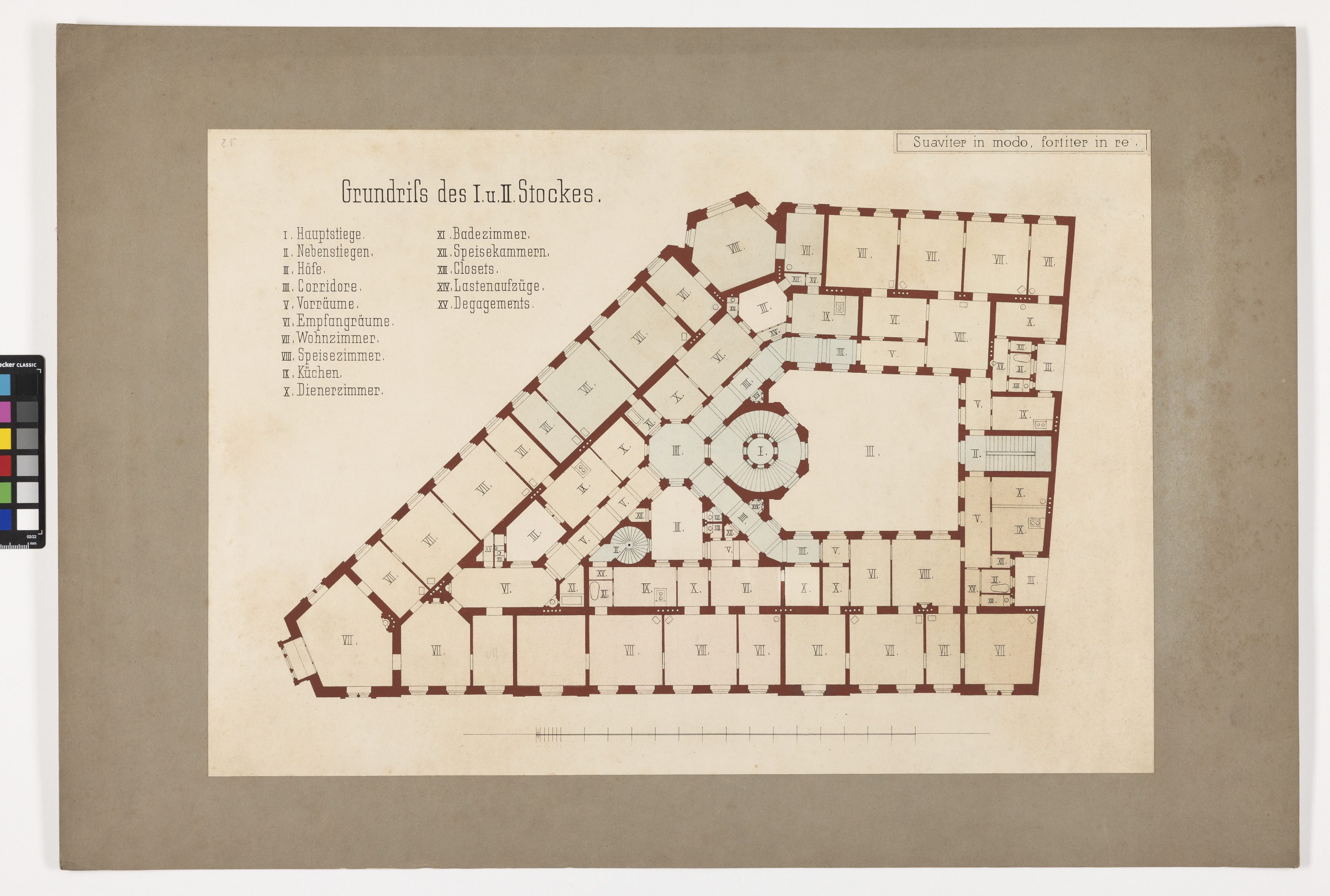 Projekt für ein Wohnhaus an der Radialstraße in Budapest (Motto ...