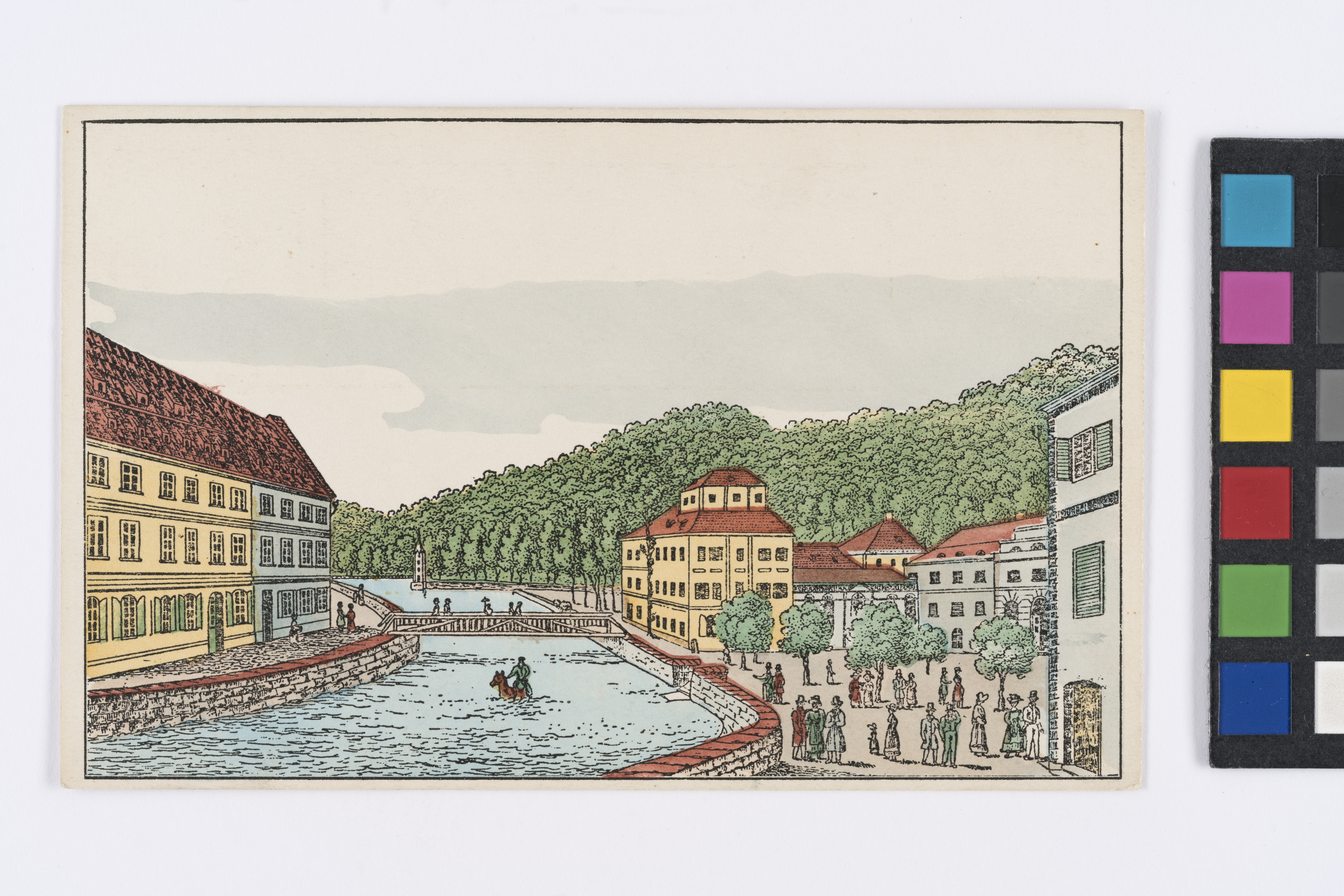 Postkarte der Wiener Werkstätte Nr. 200: Der Sächsische Sall mit seiner ...