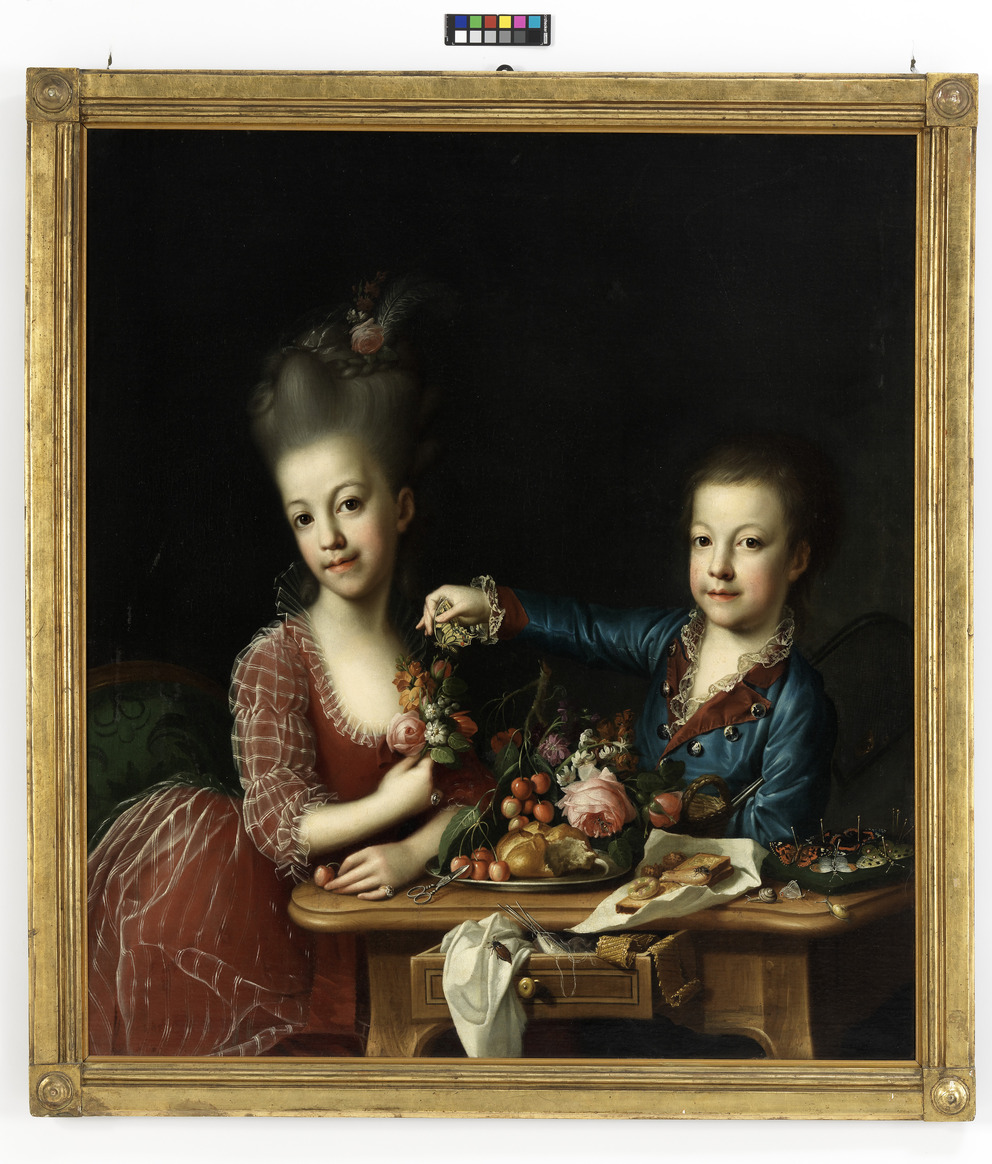 Porträt von Caroline und ihrem Bruder Franz Xaver von Greiner als ...