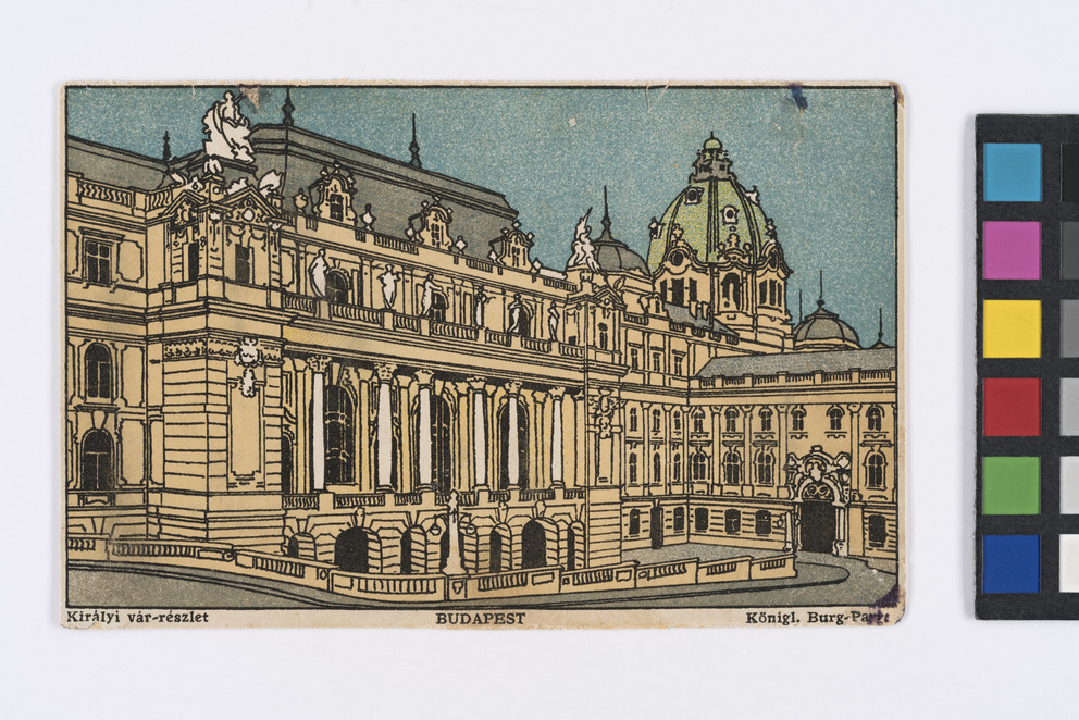 Postkarte der Wiener Werkstätte Nr. 452: Budapest, Königl. Burg ...