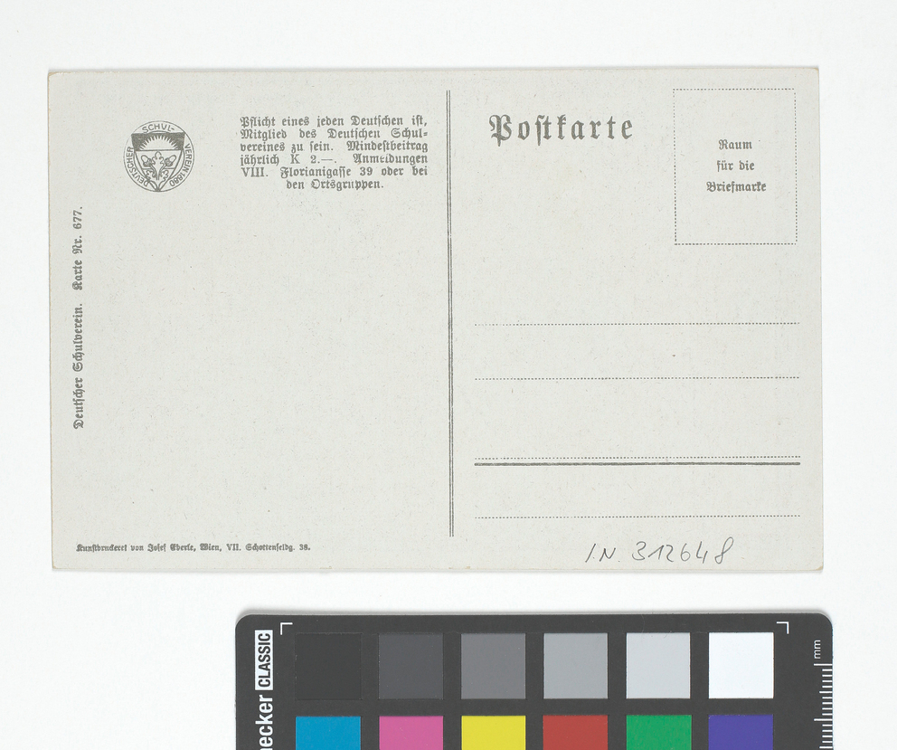 Kriegspostkarte: "Treue um Treue" (Deutscher Schulverein, Karte Nr. 677 ...