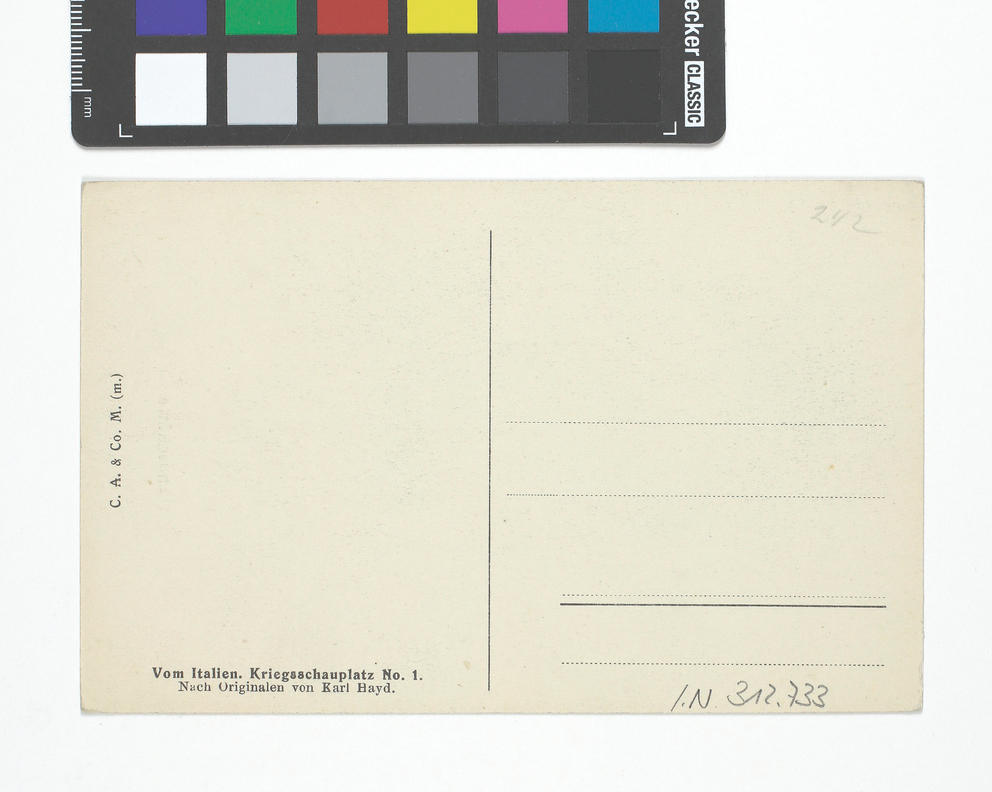 Kriegspostkarte: "Standschütze" (Vom Italienischen Kriegsschauplatz, Nr ...