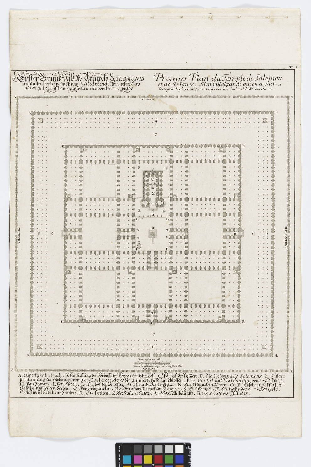 Erster Grund-Riß des Tempels Salomonis und aller Vorhöfe ...