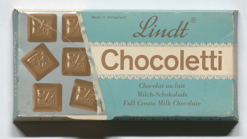 Lindt: "Chocoletti Milch-Schokolade" – Wien Museum Online Sammlung