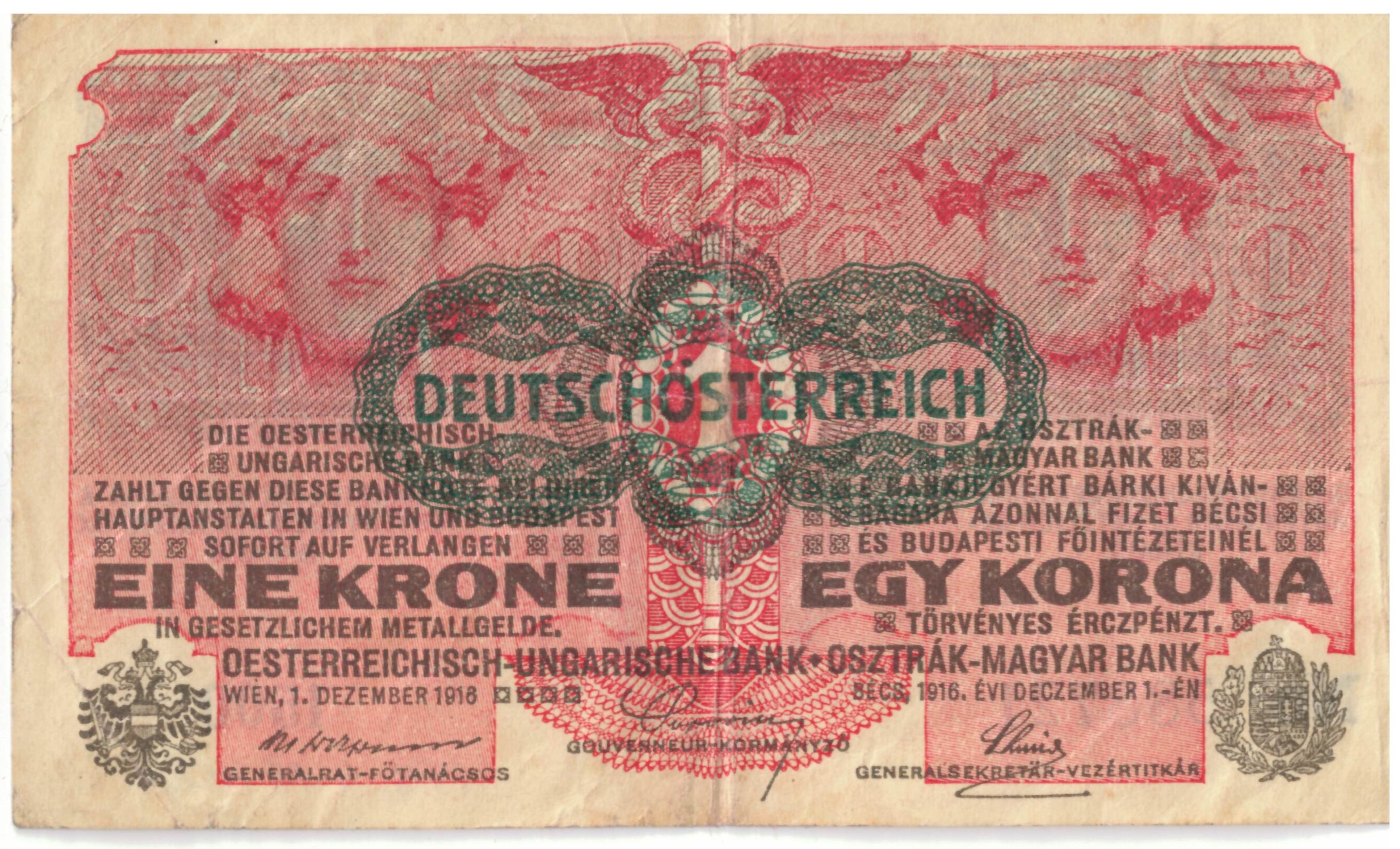 Banknote, 1 Krone – Wien Museum Online Sammlung