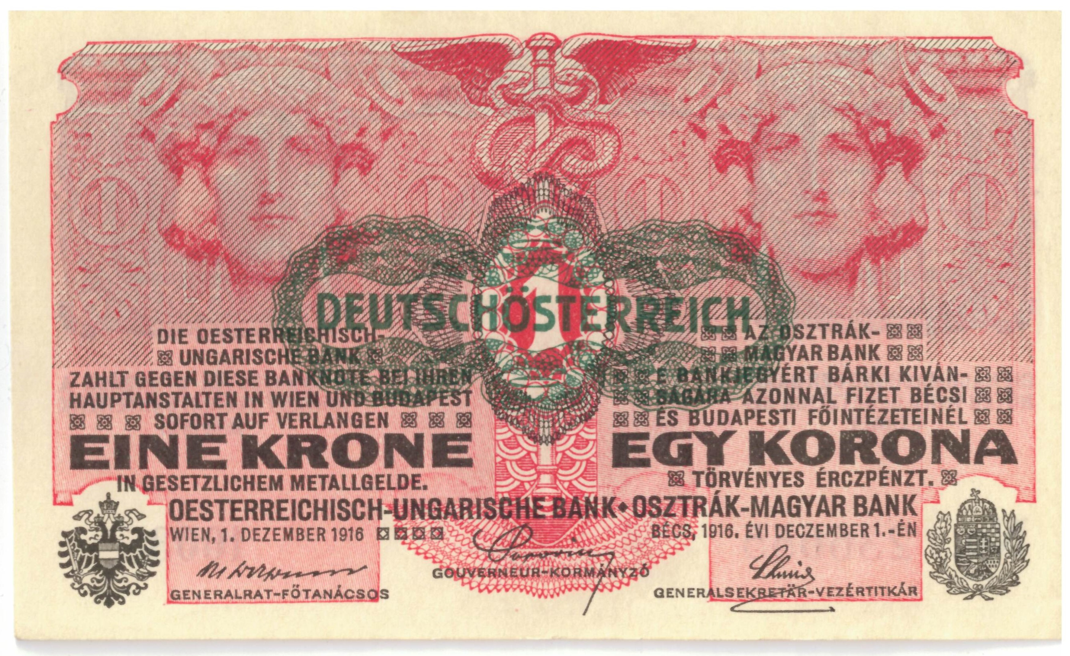 Banknote, 1 Krone – Wien Museum Online Sammlung