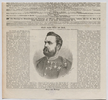 "Oberst Julius Ritter von Horst, k. k. Landesverteidigungs-Minister und Mitglied der k. k ...
