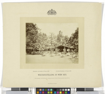 Weltausstellung 1873: Restaurantgarten der Liesinger Brauerei – Wien ...