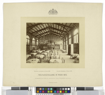 Weltausstellung 1873: Innenansicht der Restaurants der Liesinger ...