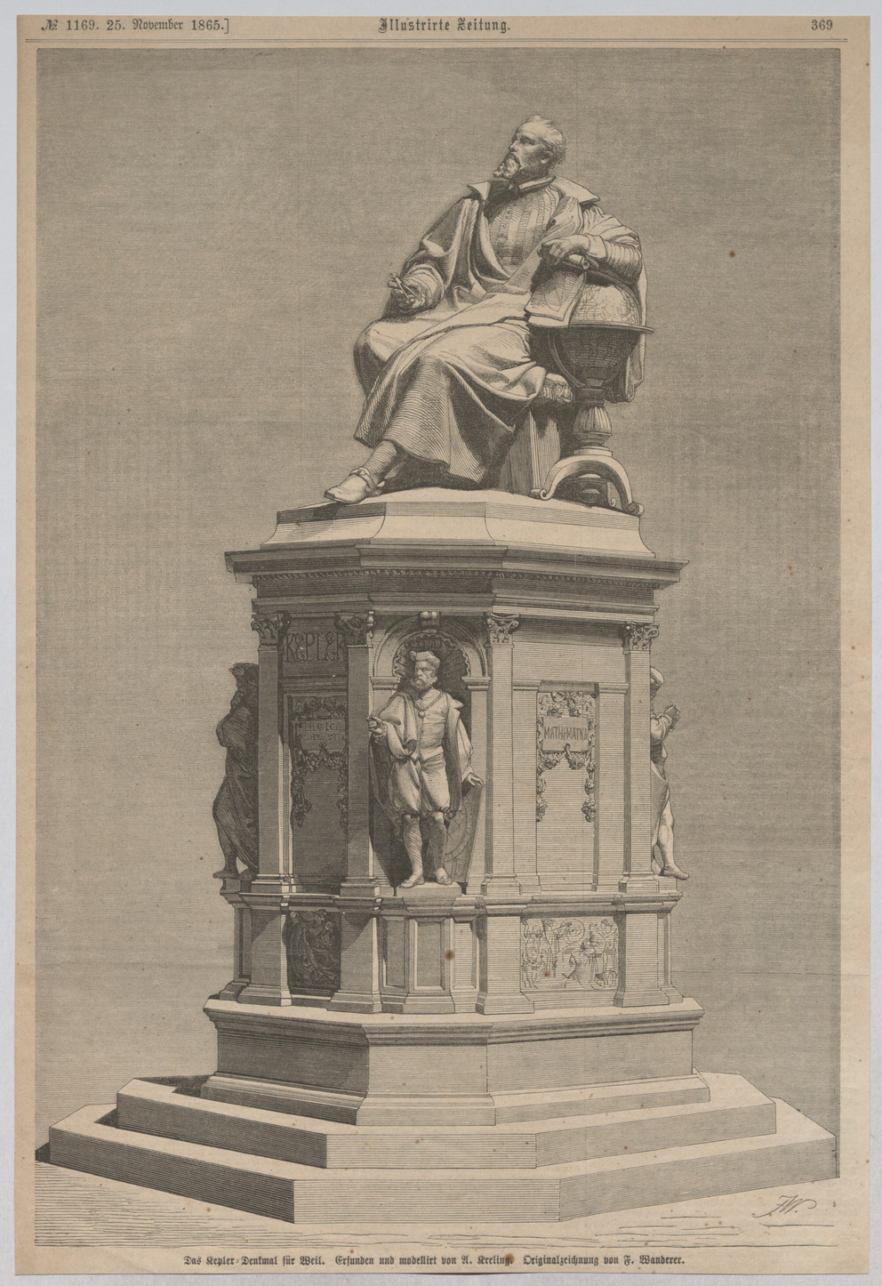 "Das Kepler-Denkmal für Weil. Erfunden und modellirt von A. Kreling ...
