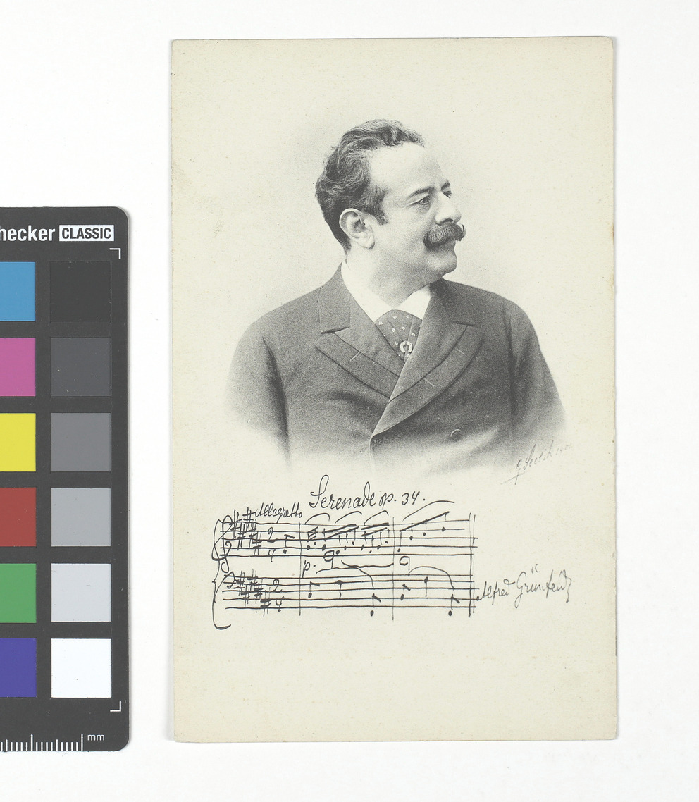 Alfred Grünfeld (1852-1924), Pianist, Komponist mit Notenzitat – Wien ...