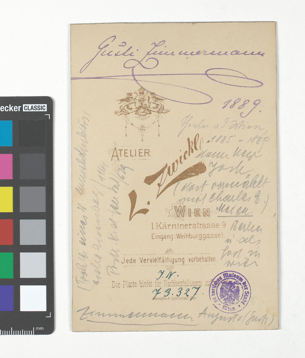 Auguste Zimmerman (Gusti), vereh. Charles E. Meier, Schauspielerin ...