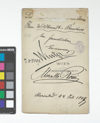 Marcello Rossi (1862-1897), Violinist, Komponist (rückseitig ...