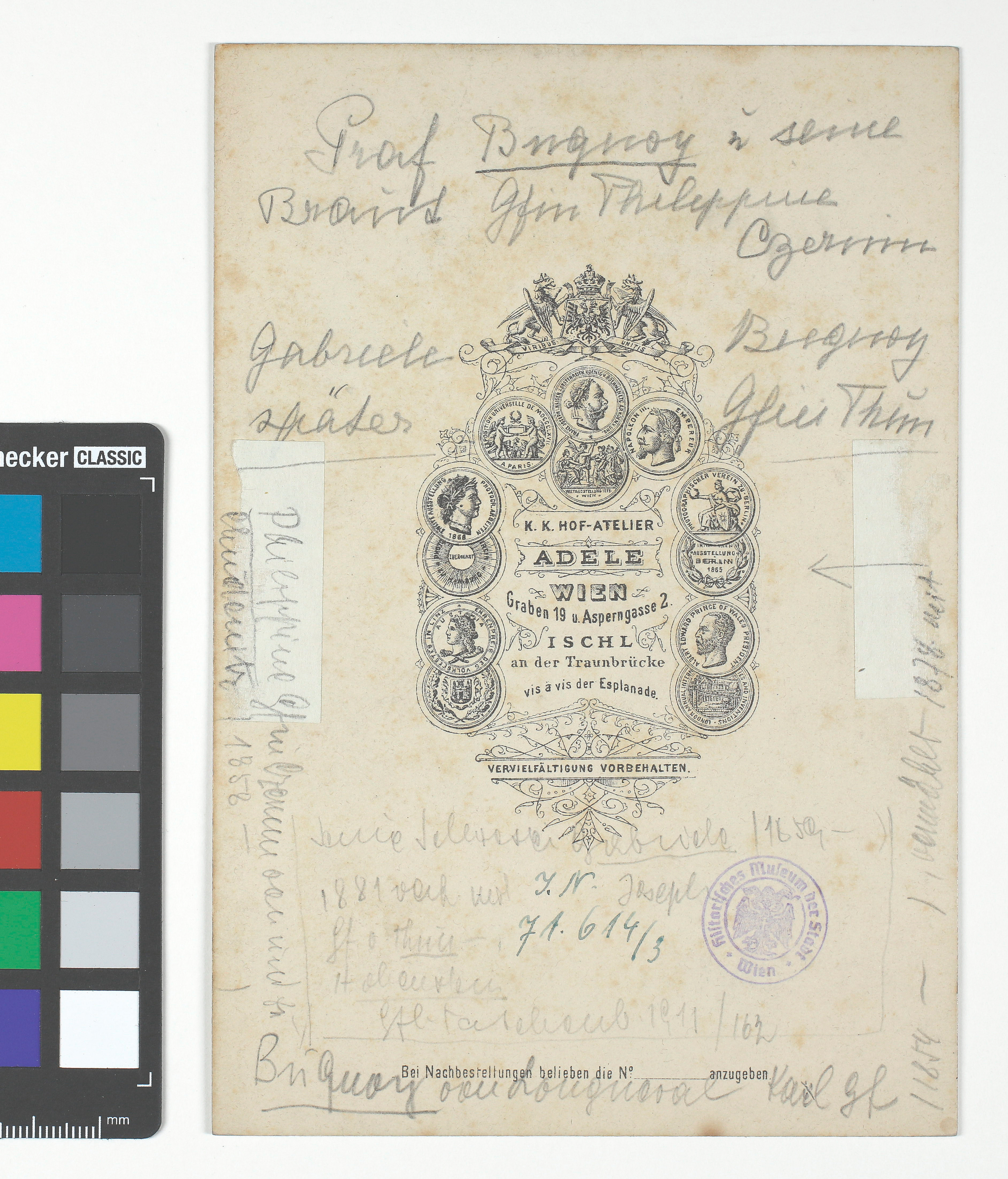 Karl Bonaventura Georg Friedrich de Longueval, Graf Buquoy (1854-1911) und Braut Philippine ...