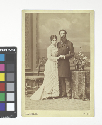 Carl Rudolf Huber (1839-1896), Maler, Grafiker, mit seiner Ehefrau ...