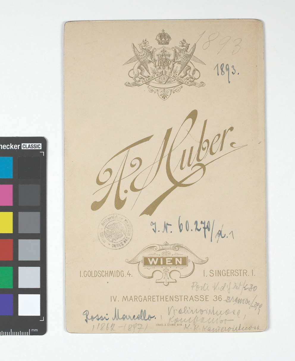 Marcello Rossi (1862-1897), Violinvirtuose – Wien Museum Online Sammlung
