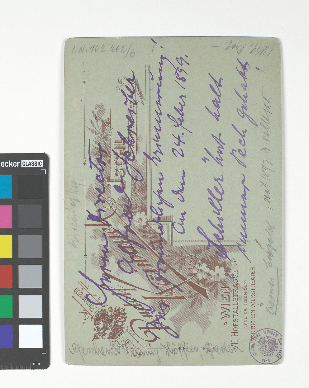 Leopold Kramer (1869-1942), Schauspieler (signiert, rückseitig eigenhändige Widmung) – Wien ...