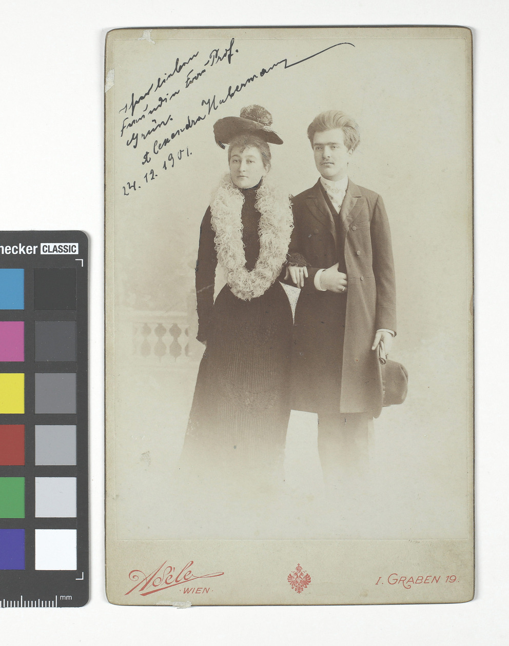 Bronislav Hubermann (1882-1947), Geiger mit seiner Mutter Alexandra ...