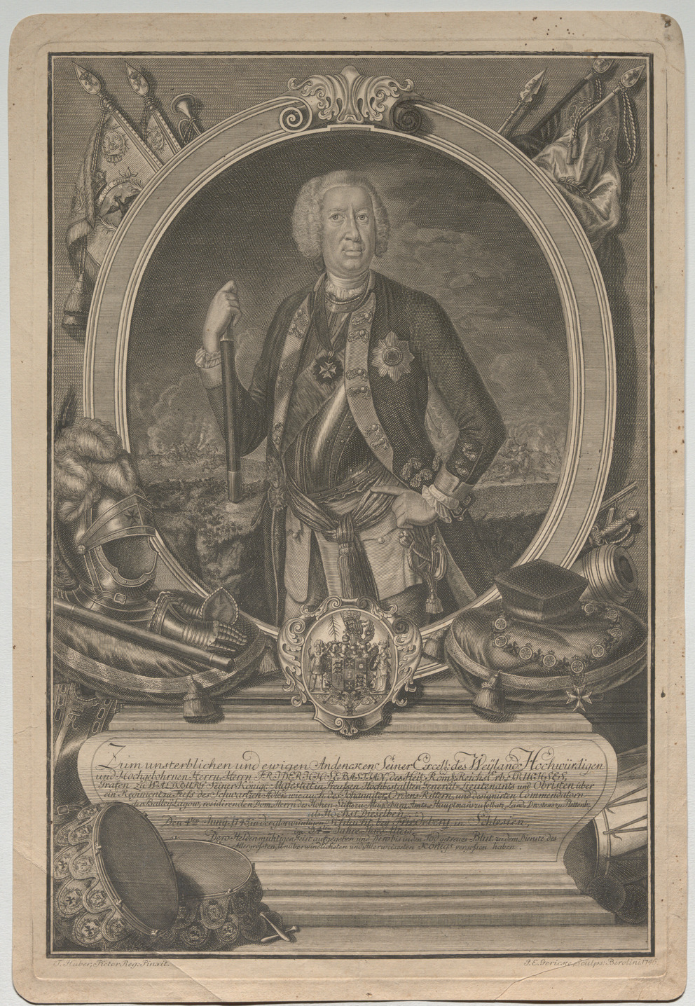 "Zum unsterblichen und ewigen Andencken (...) Herrn FRIDERICH SEBASTIAN ...