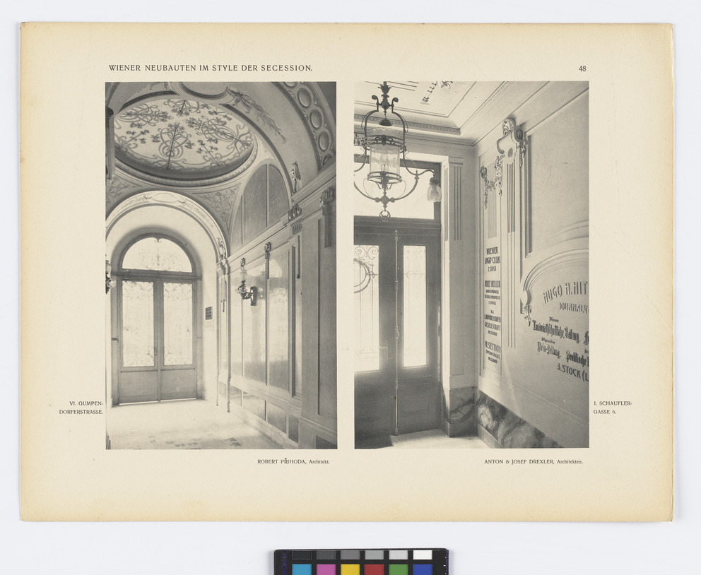 6., Gumpendorferstraße (Architekt Robert Prihoda), 1., Schauflergasse 6 ...