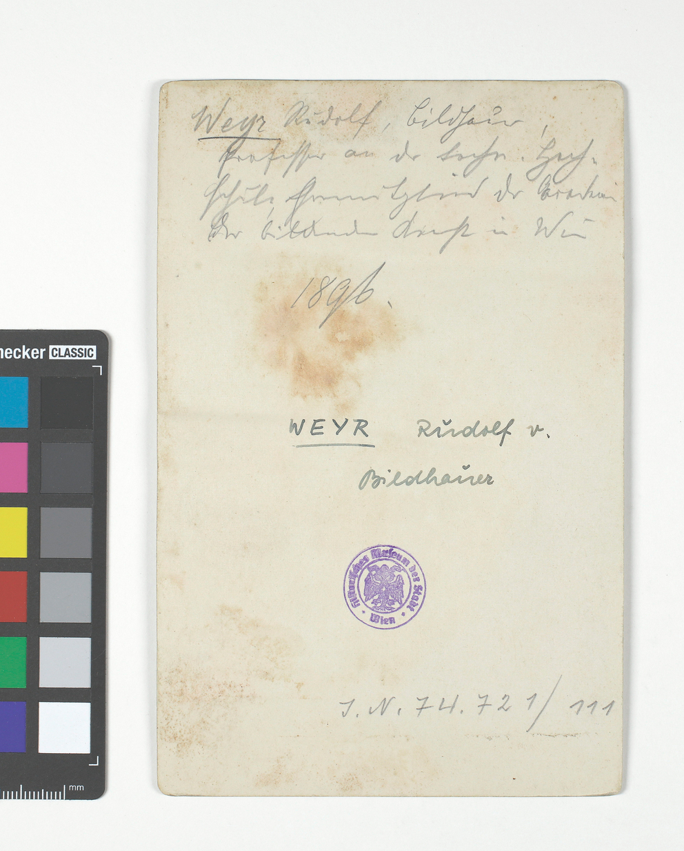 Rudolf Weyr (1847-1914), Bildhauer, im Atelier – Wien Museum Online ...