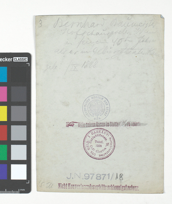 Bernhard Baumeister (1827-1917), Schauspieler – Wien Museum Online Sammlung