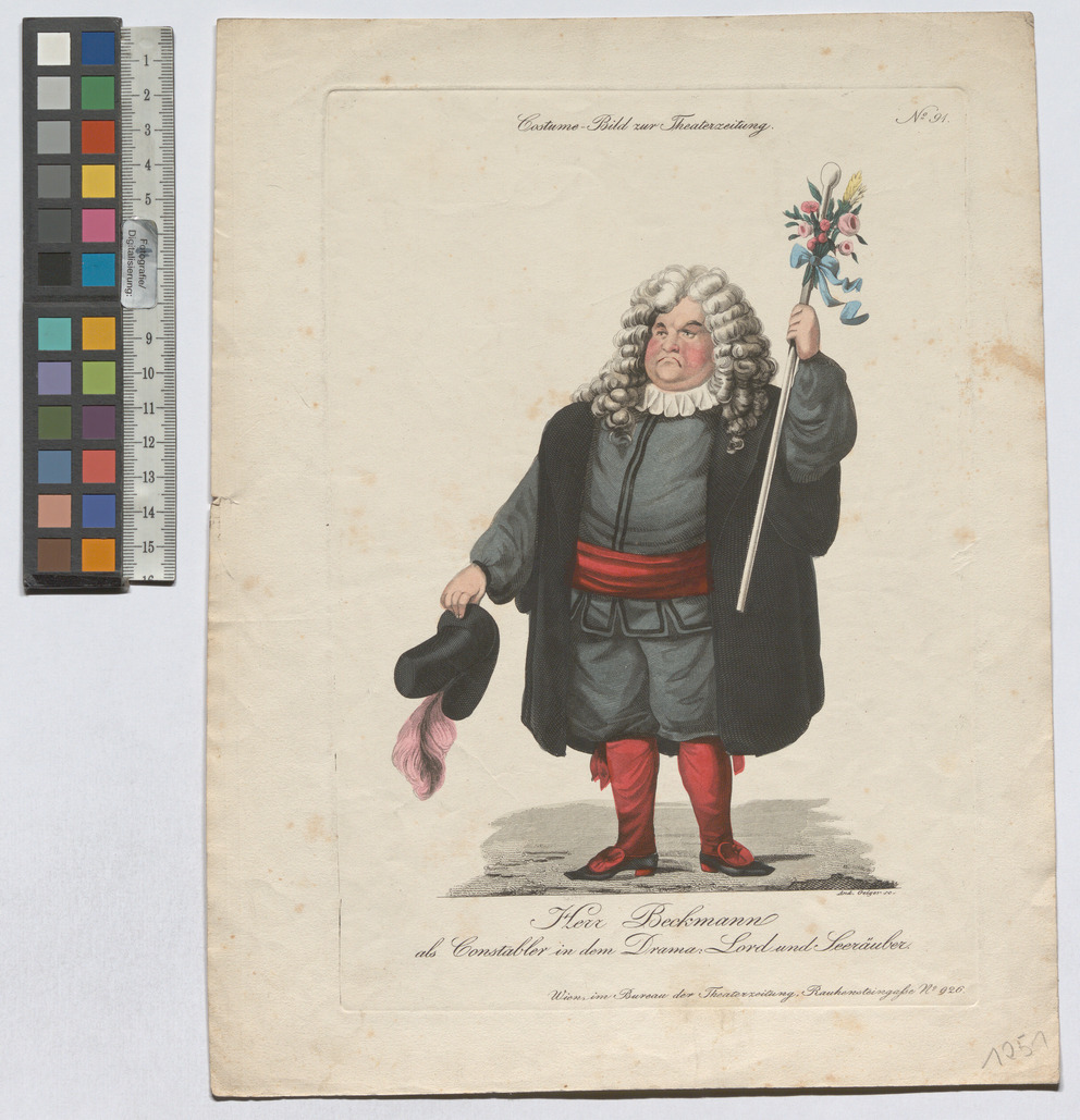 Friedrich Beckmann als Constabler in "Lord und Seeräuber" (Costümbild ...